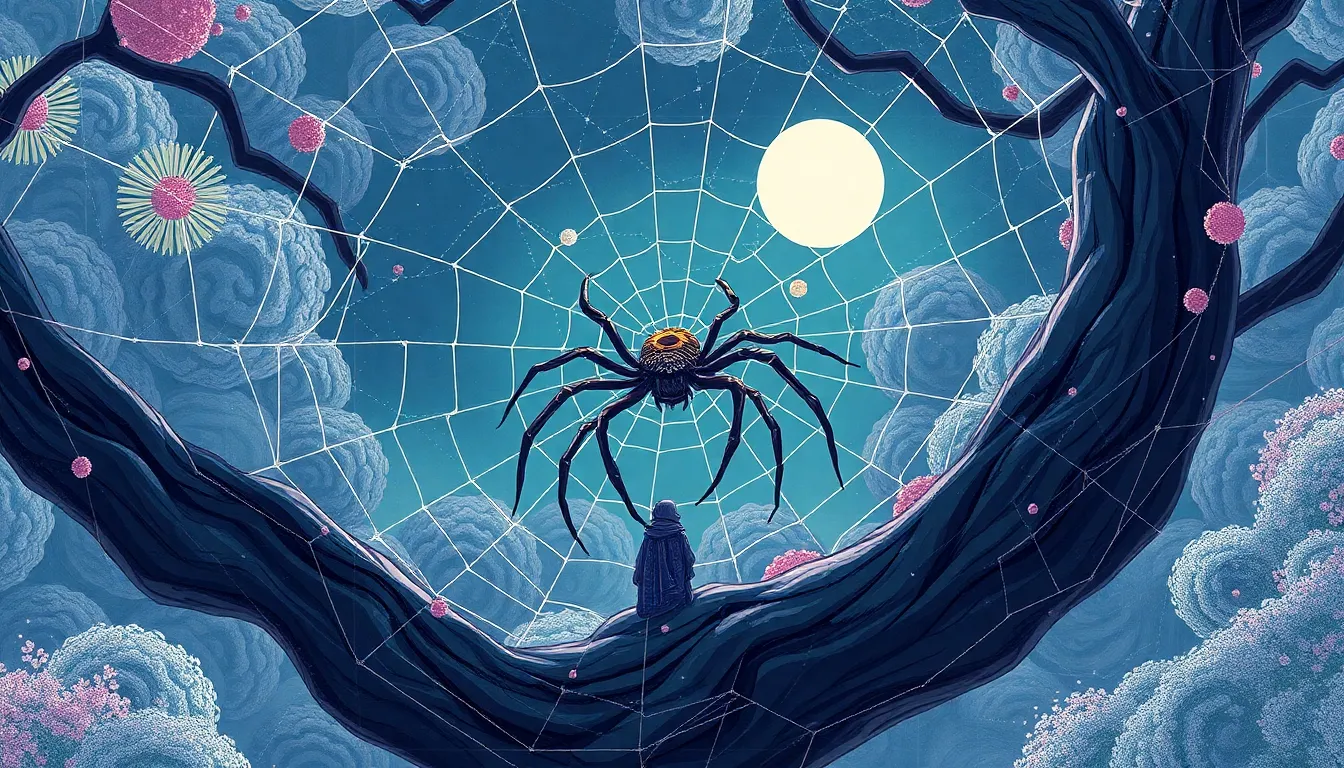 The Tale of the Grateful Spider: A Hero's Web - Japanese Mythology