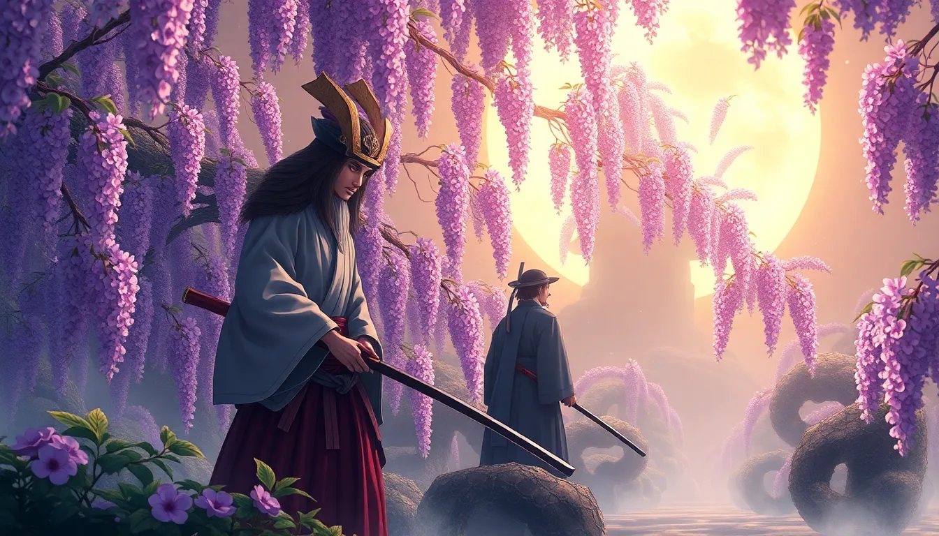 The Tale of the Samurai and the Wisteria Spirit - Japanese Mythology